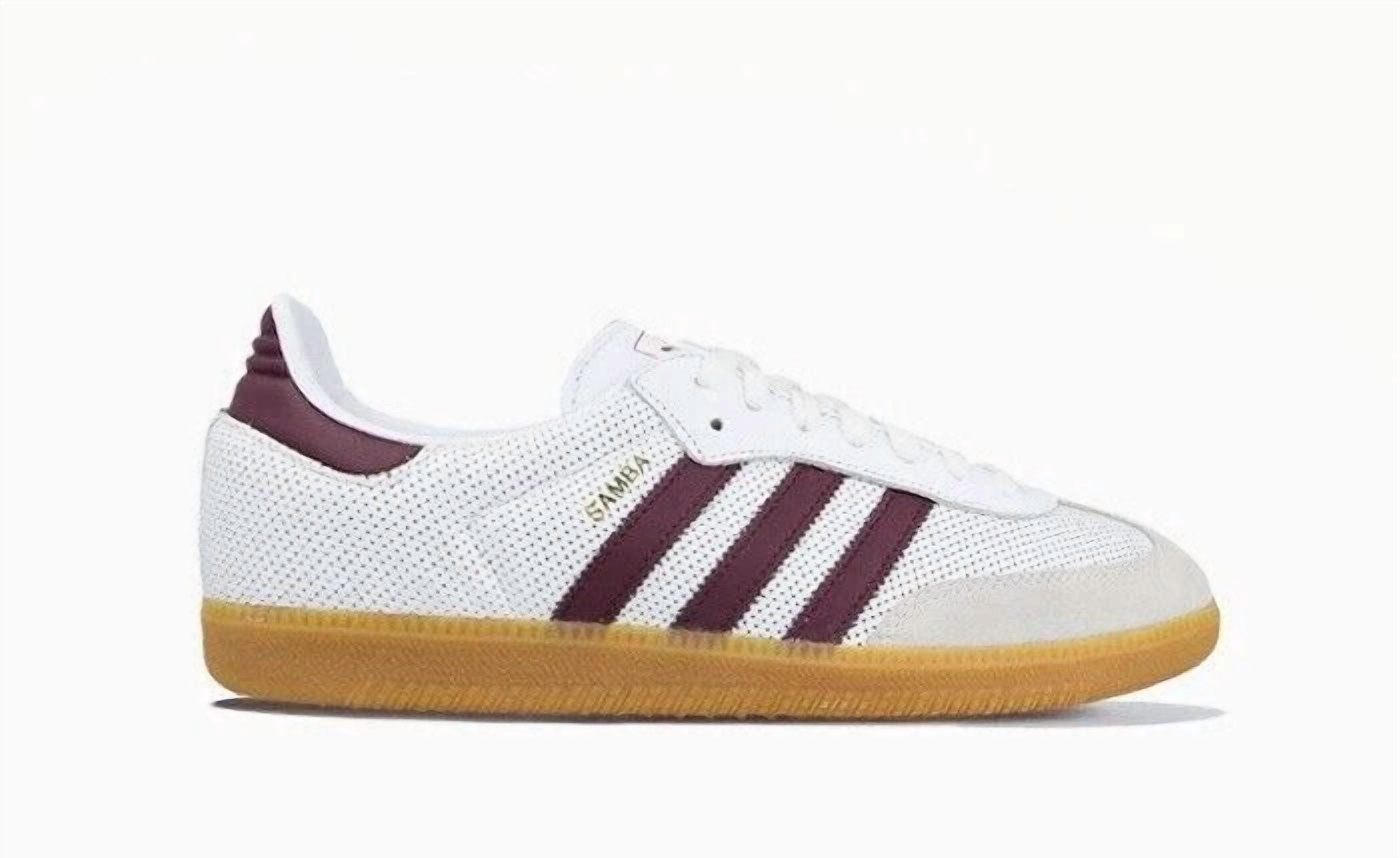 US: 8 Ad-id-as Originals Men's Iconic SAMBA SNEAKERS WHITE / BURGUNDY ...