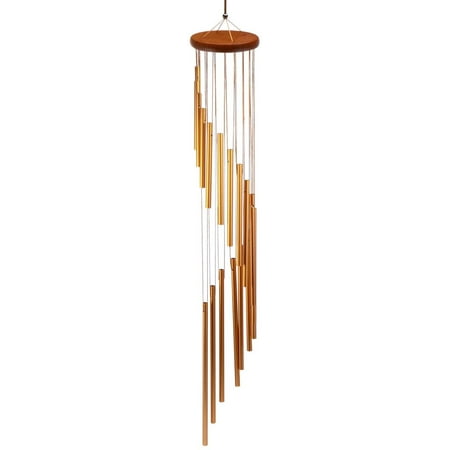 Golden Wind Chime Aluminum Tube Chimes Garden Hanging Bell Ornament ...