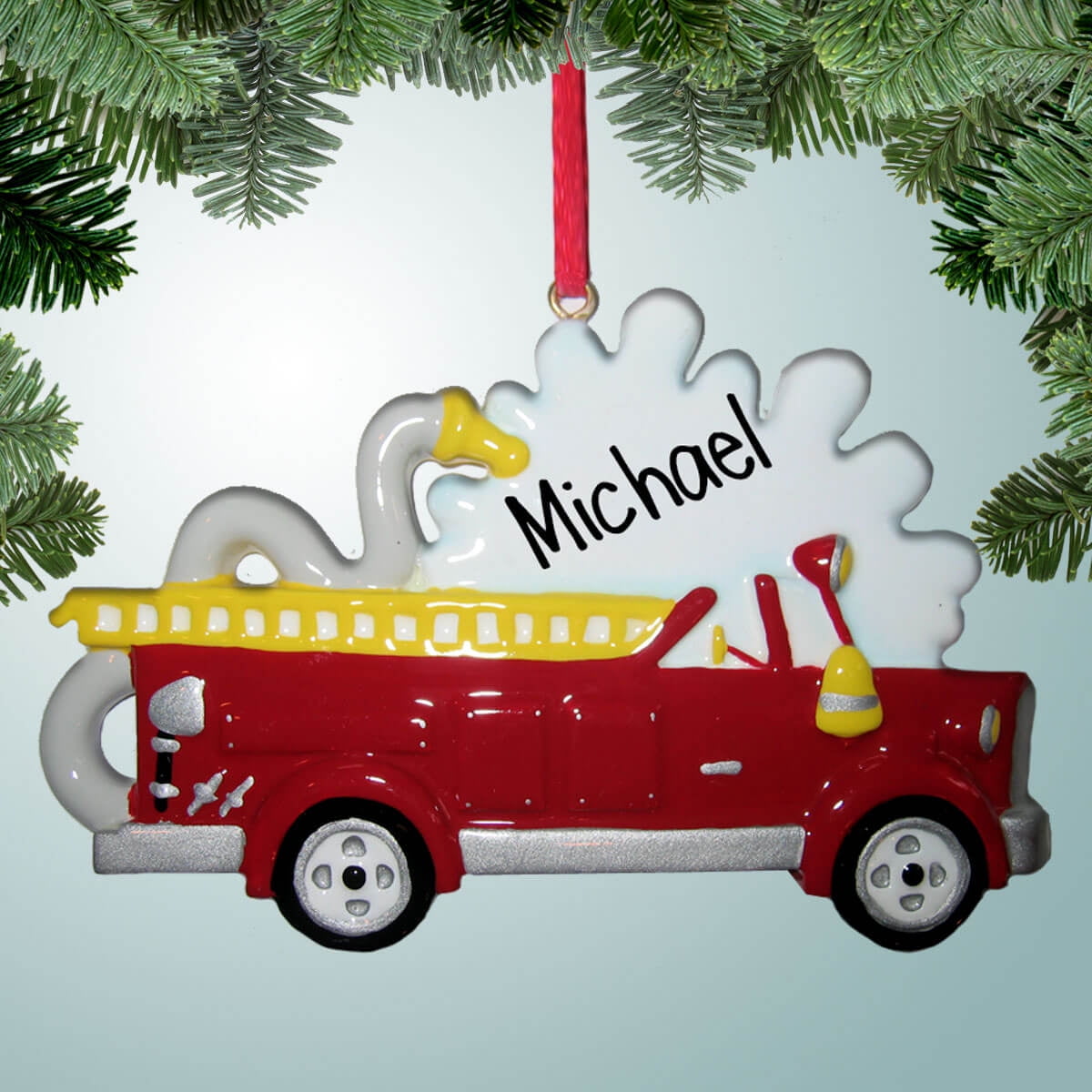 Personalized Firetruck Christmas Ornament - Firefighter - Fire Station ...