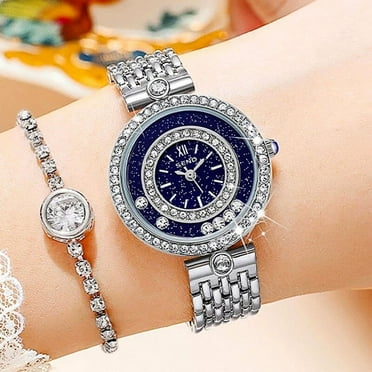 TAXAU Luxury Gold Watches For Womens Diamond Womens Watches With Gold Stainless Steel Band ...