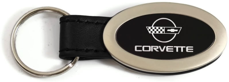 Chevrolet Chevy Corvette C4 Oval Leather Key Chain - Walmart.com