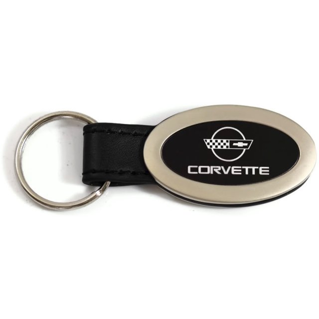 Chevrolet Chevy Corvette C4 Oval Leather Key Chain - Walmart.com