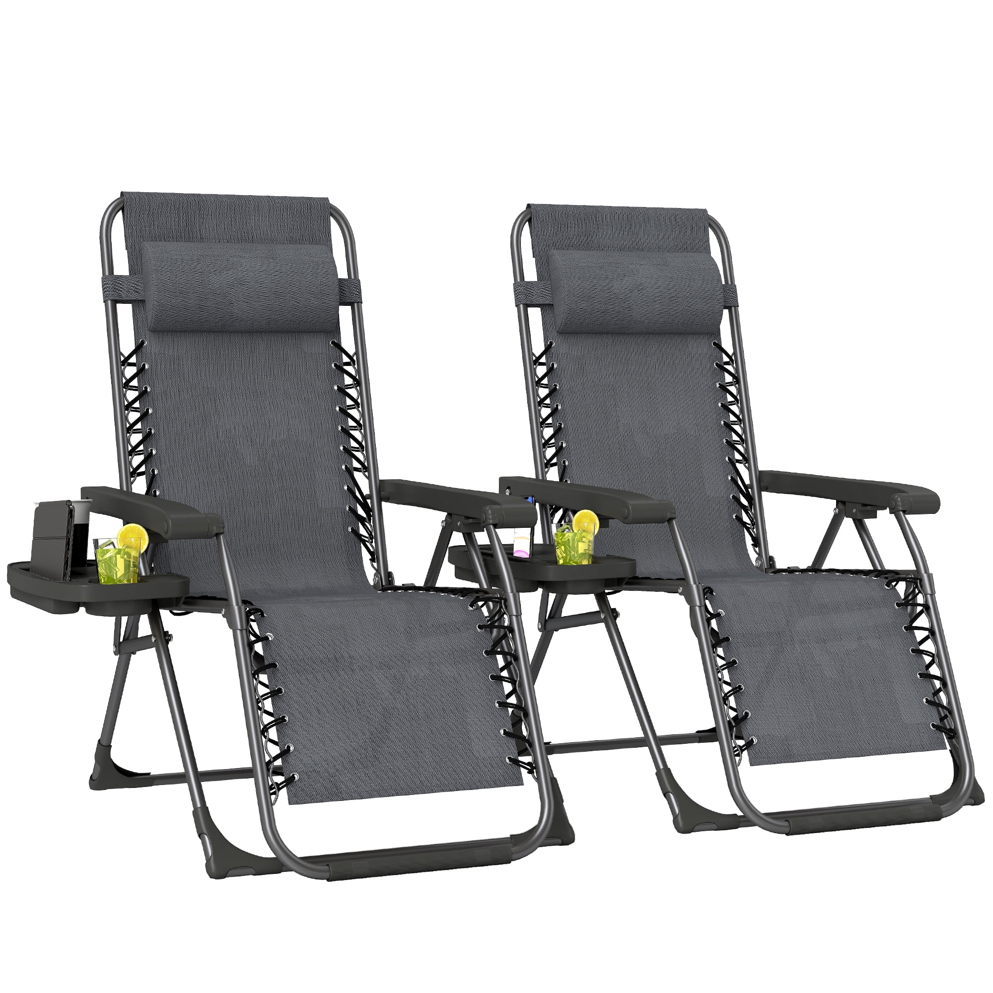 Click here for Outsunny Zero Gravity Chair Set Of 2 With Cup Hold... prices
