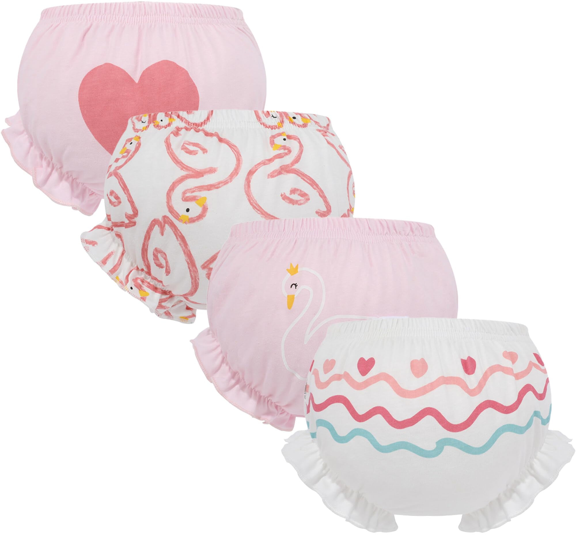 Pantalones de entrenamiento AUBIG para bebés y niñas Bloomers algodón 4 ...