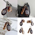 Acetate Comb Keychain with Makeup Tool Handbag Pendant Handmade Keyring ...
