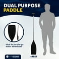 Five Oceans 4-Feet Canoe Paddle - Boat Paddle, 2-Pack T-Handle Oar ...