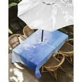 Blue Purple Rectangle Outdoor Tablecloth, Waterproof Table Cloth Cover ...