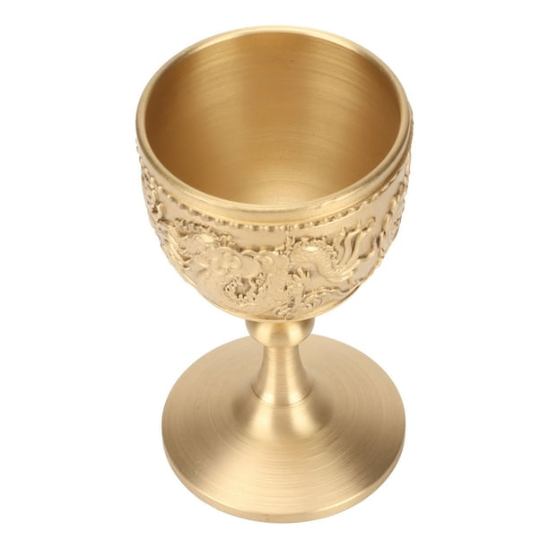 Cáliz de latón, cáliz dorado, cáliz retro en relieve, cáliz de notable ...