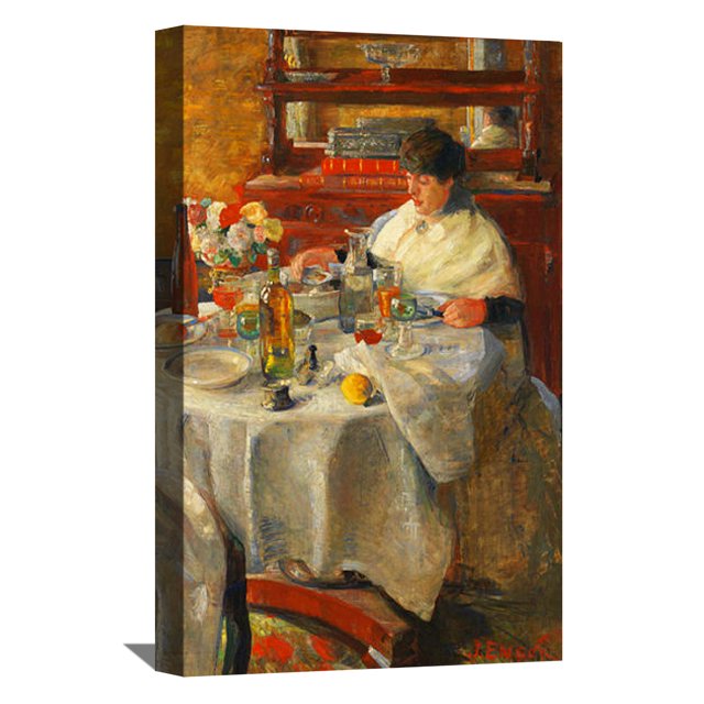James Ensor Painting Art Print The Oyster Eater Canvas Art Framed Wall Art - Walmart.com