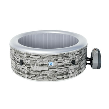 Avenli Vermont 3-5 Person Inflatable Hot Tub Spa + Cover, Gray Brick ...