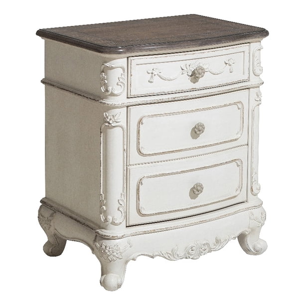 Lexicon Traditional Wood and MDF Board Night Stand in Antique White ...