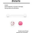 14g Plastic Industrial Barbell Earrings Pregnancy Belly Button Ring ...