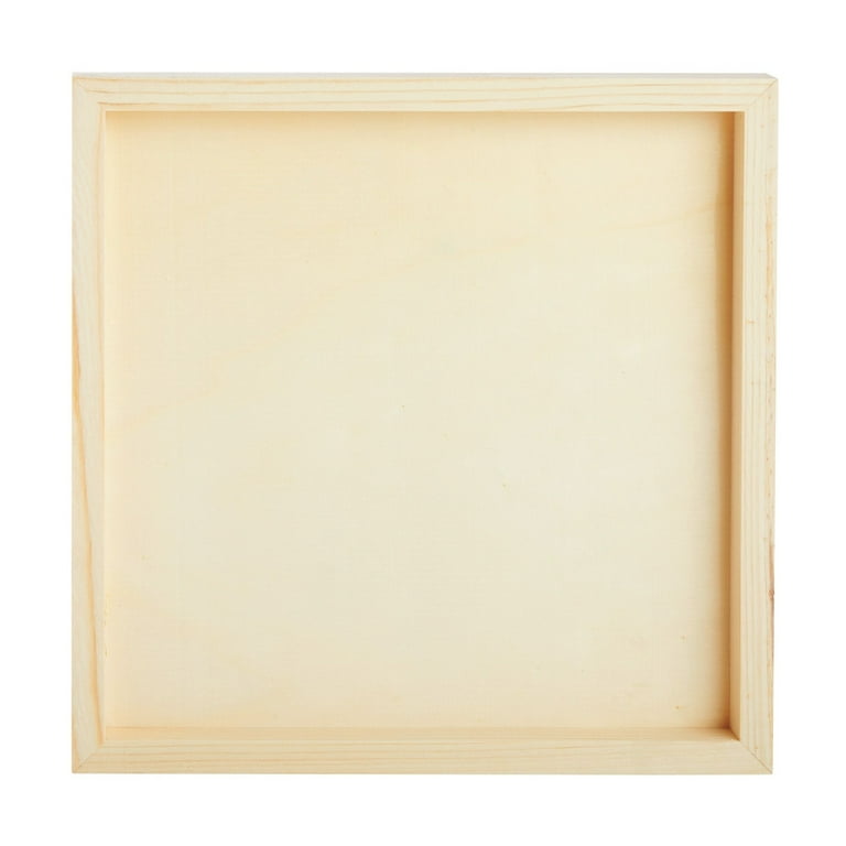 6 Pack Unfinished Square Wood Panels for Painting 12x12 Wooden Canvas Boards for Crafts