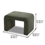 Free Shipping! Better Homes & Gardens Olive Velvet Waterfall Ottoman ...