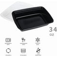 50-Pack Food Prep Containers, 1000ML/ 34 OZ Microwavable Food Storage ...