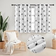 Black and White Cat Head Blackout Curtains,Triple Weaved Fabric,Thermal ...