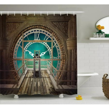 Steampunk Shower Curtain, Fantasy Background Print of Inside View of ...