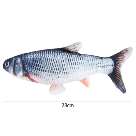 TB&W Interactive Cat Plush Toy Electric Flopping Motion Fish Toys ...