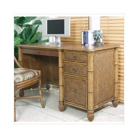 Hospitality Rattan Oyster Bay Wicker Computer Desk - Walmart.com