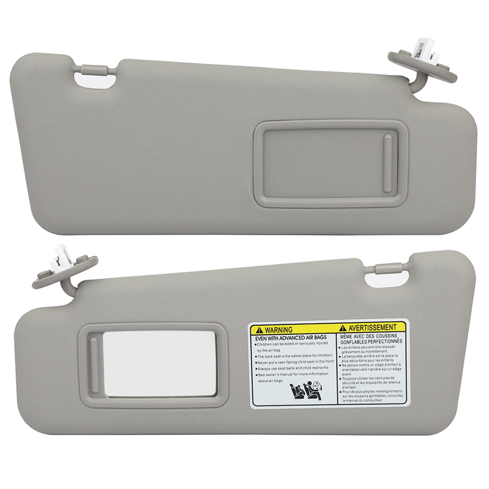 CCIYU Gray Sun Visor Left & Right sides fit for 2008 2009 2010 2011 ...