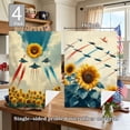 blue and white kitchen towels A group of fighter jets flying over a ...