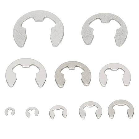 Qiilu Toggle Clamp Hose Clamp Circlip Set 304 Stainless Steel E Clip ...
