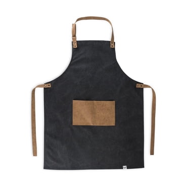 Pit Boss Canvas & Leather Grilling Apron with Pockets and Bottle Opener ...