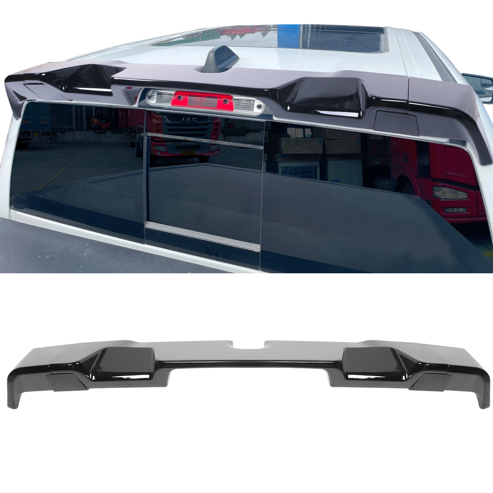 Ikon Motorsports Rear Roof Spoiler Compatible With 2019-2023 Ram 1500 ...