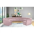 Meridian Furniture Limitless Pink Velvet Modular 13 Piece Sectional ...
