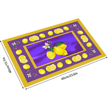 Fuzzy Carpet Floor Mat Entry Door Mat Sunflower Lemon Spring Summer ...