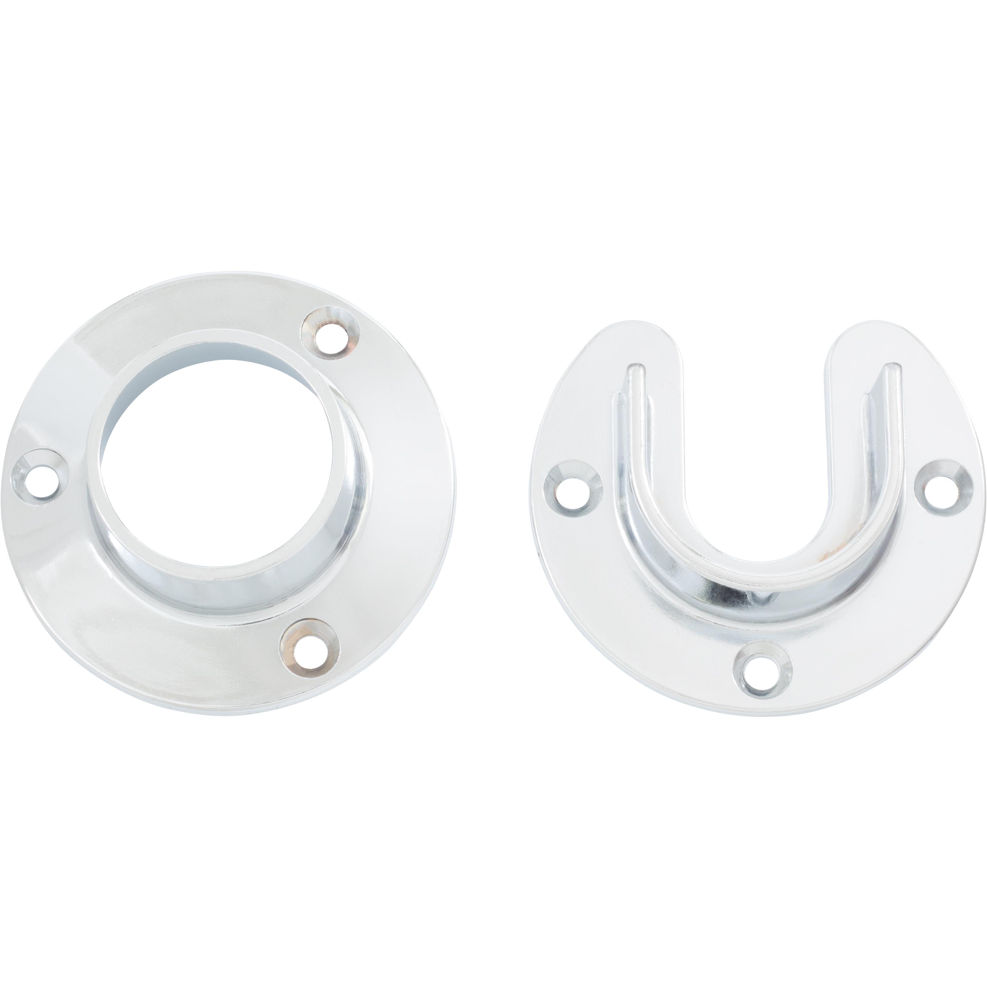 Heavy-Duty Pole Sockets, Fits Poles up to 1-5/16" Diameter, Polished ...