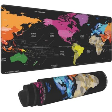 Stars World map Mouse pad (31.5x11.8 in) Extended Gaming Mousepad Non ...