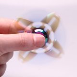 Rainbow Brass EDC Triangle Fidget Spinner Toys High Speed Hand Finger ...