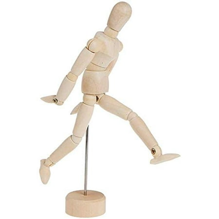 8” Flexible Wooden Mannequin Artist Manikins Moveable Jointed Wooden ...