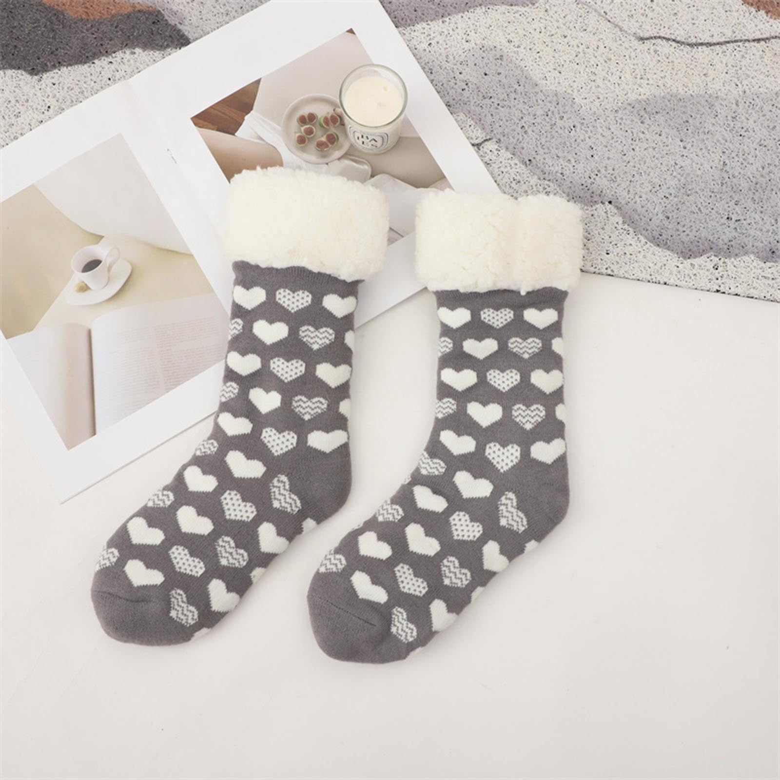 Click here for Endives Fuzzy Warm Slipper Socks Women Winter Floo... prices