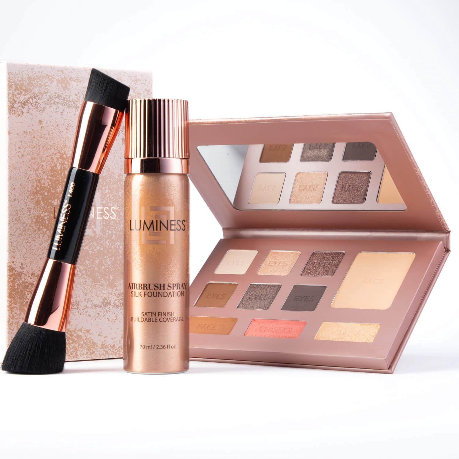 Kit de maquillaje LUMINESS Face Time All in One con base de aerógrafo ...