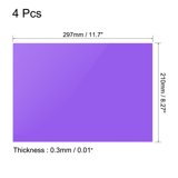 Uxcell 4Pcs Gel Light Filter Transparent Color Correction Plastic ...