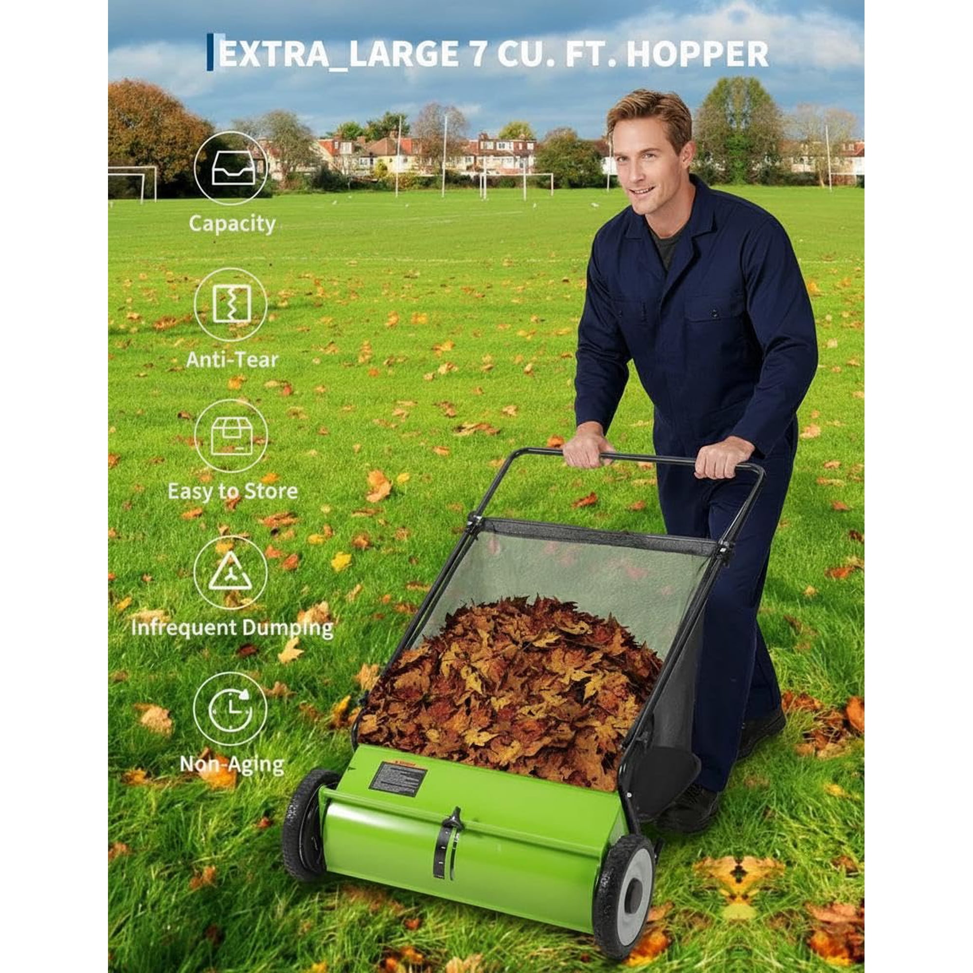 Click here for Edtara Push Lawn Sweeper  21 Wide With 7 Cu. Ft. C... prices