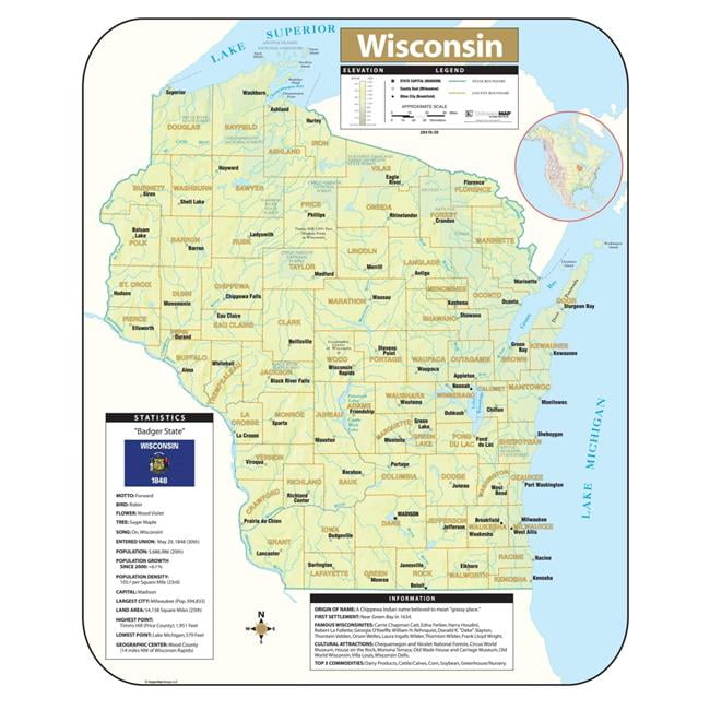 Univarsal 911644812001-54x64-RAW 54 x 64 in. Wisconsin Large Scale ...
