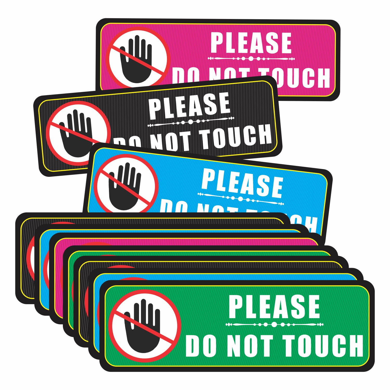 Buy PARTH IMPEX Do Not Touch Sticker - (Pack of 12) 6 x 2 Large ...