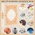 Book Shaped Printed Imitation Leather Storage Boxes with MDF Floral ...