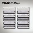 Gillette Trac II Plus Razor Blade Refills, 10 Count Twin Blades with ...