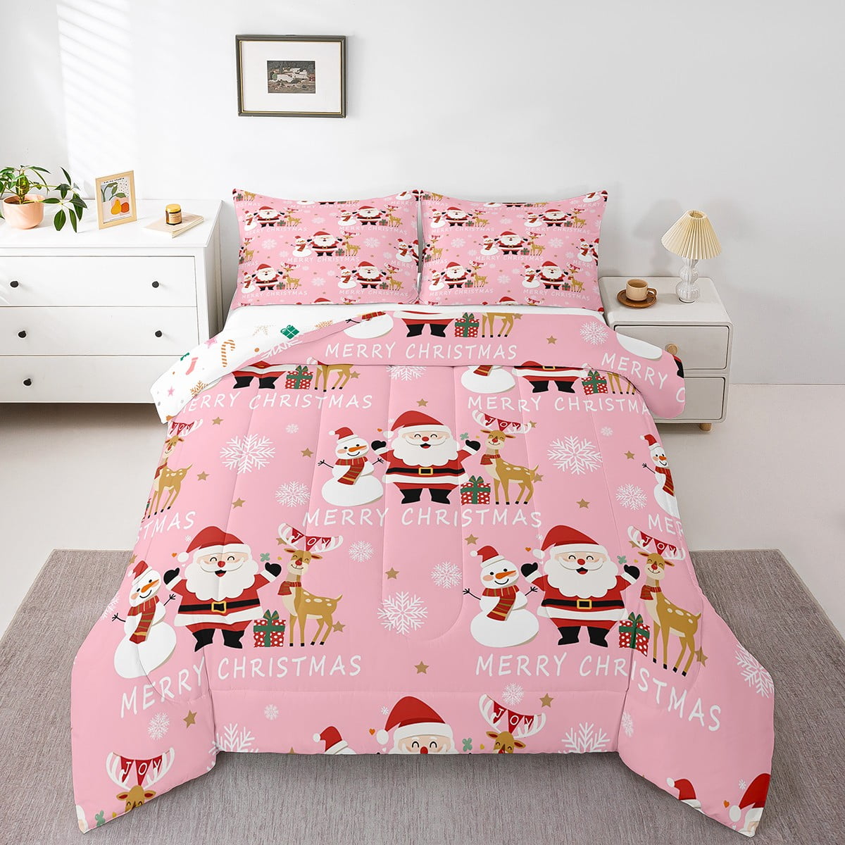Click here for Yst Cartoon Snowman Comforter Set Cute Santa Claus... prices