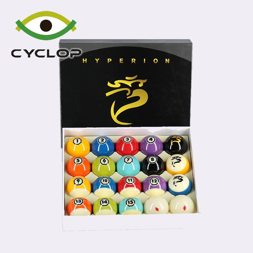 Cyclop Hyperion Pool Ball Set - 20 ball TV color set - Phenolic Resin ...