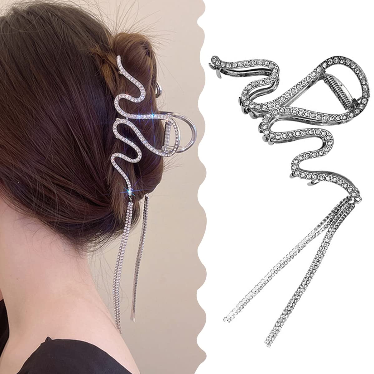 Large Claw Clips for Thick Hair Big Wave Hair Clips for Women Hair ...