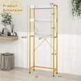 Costway 3-Tier Over-The-Toilet Bathroom Shelf Metal Frame Space Saver ...