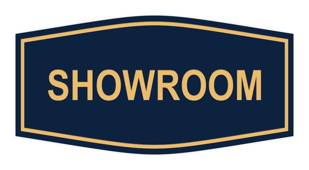 Signs ByLITA Fancy Showroom Sign(Navy Blue/Gold) - Large - Walmart.com