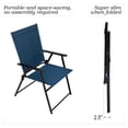 2pcs Folding Patio Chairs, Outdoor Dining Chairs with Grey Sling High ...