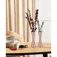 6.7 inch Brass-Toned Metal Vase Small Flower Vase Set of 2 Modern ...