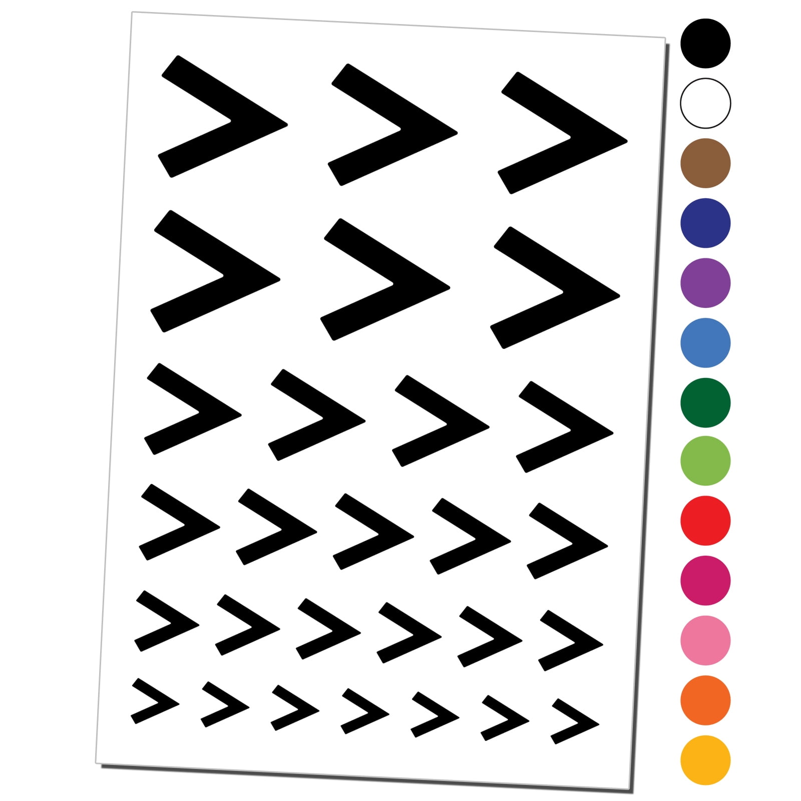 Greater Than Math Symbol Water Resistant Temporary Tattoo Set Fake Body ...